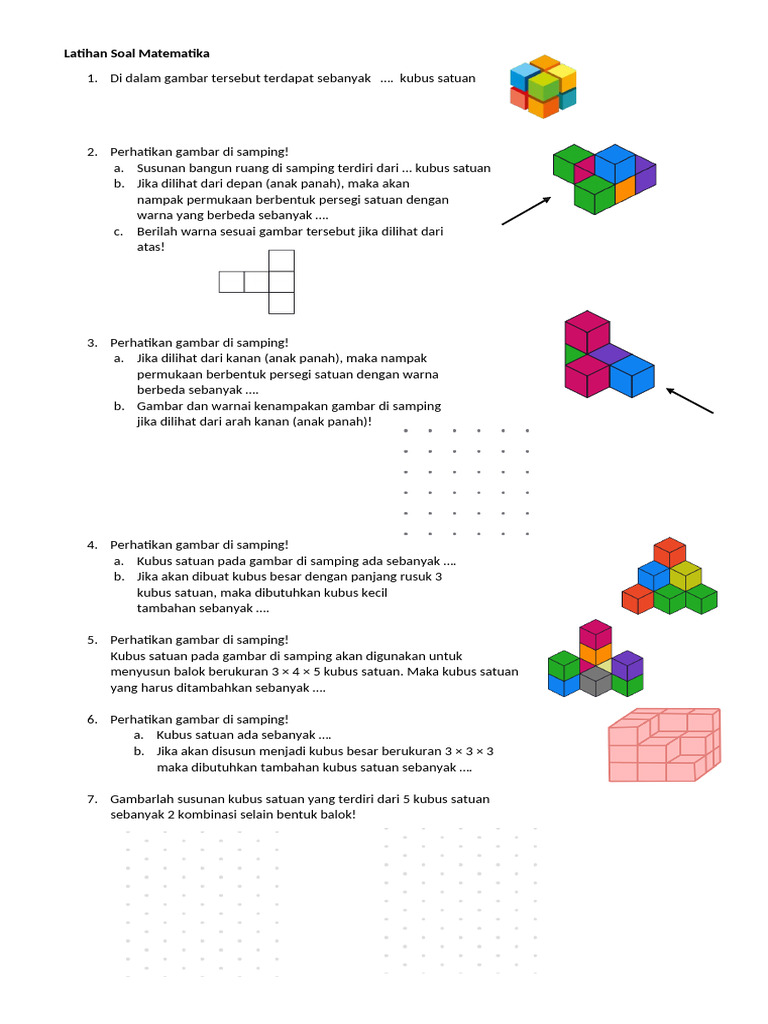 Soal Visualisasi Spasial Kelas 6 | PDF