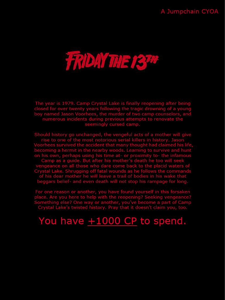 Friday the 13th JumpChain | PDF