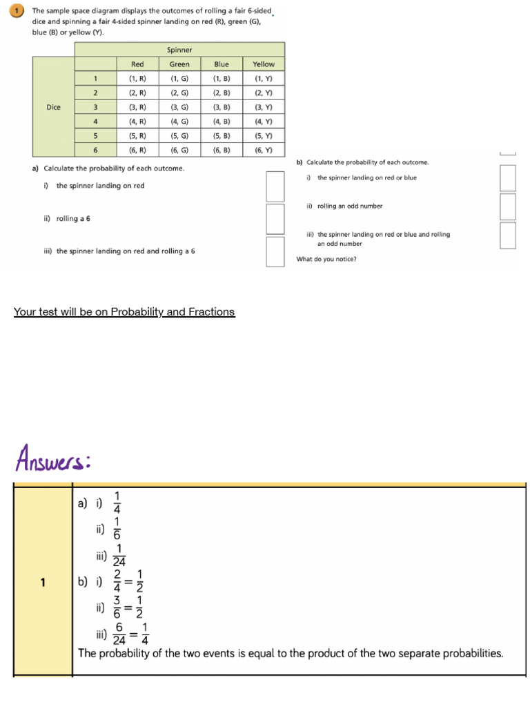 Probability and Fractions Review | PDF | Probability | Probability Theory