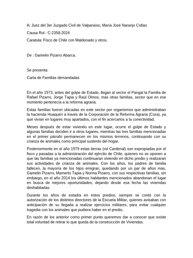 Carta A Demanda | PDF