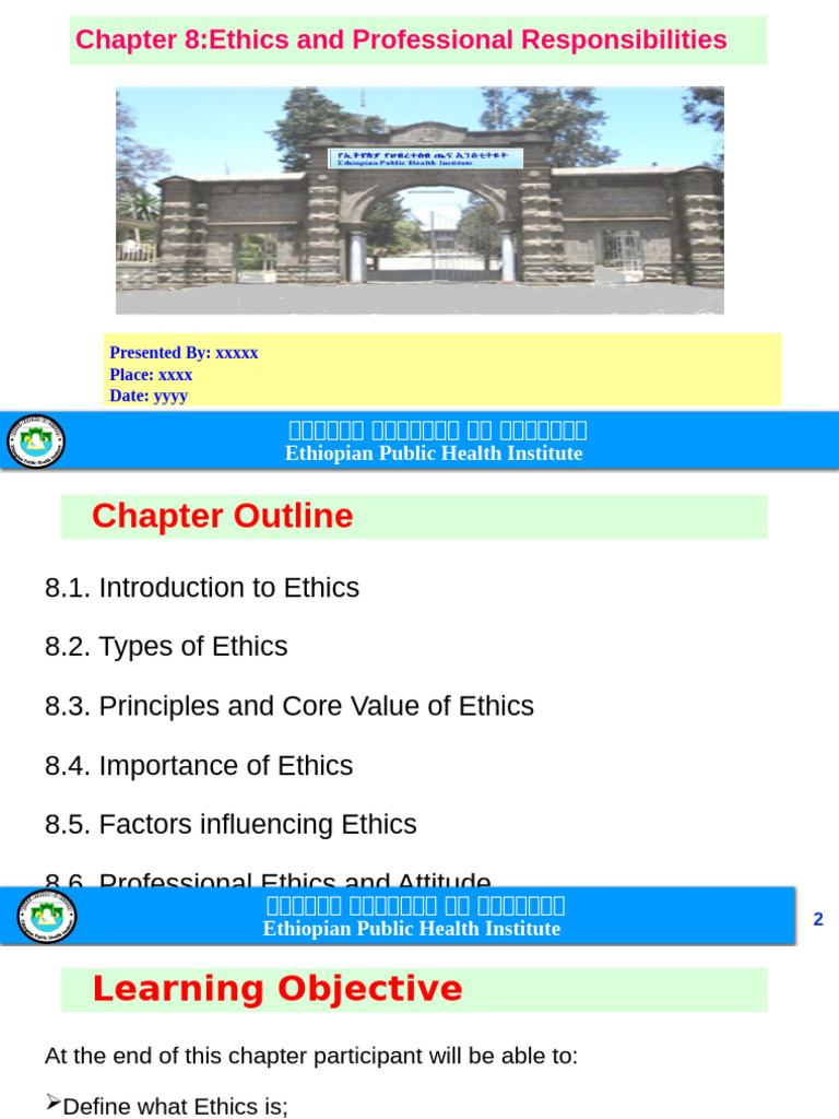Chapter 8 Ethics and Professional Responsibilities 2022 | PDF | Attitude (Psychology ...