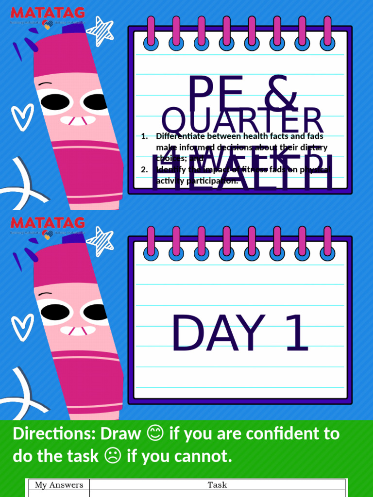 Pe&Health4 q4 Week5 PPT Matatag | PDF | Dieting | Physical Fitness