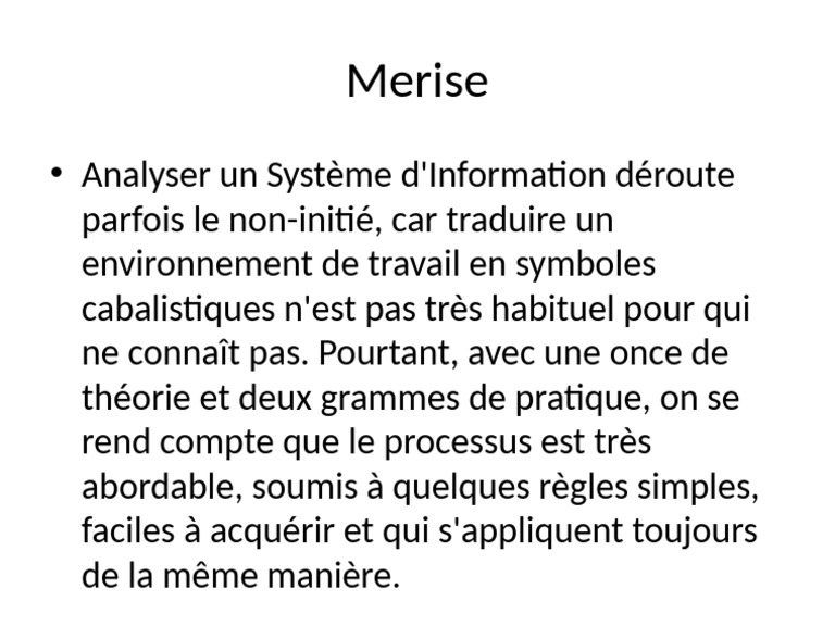 Merise_Introduction | PDF