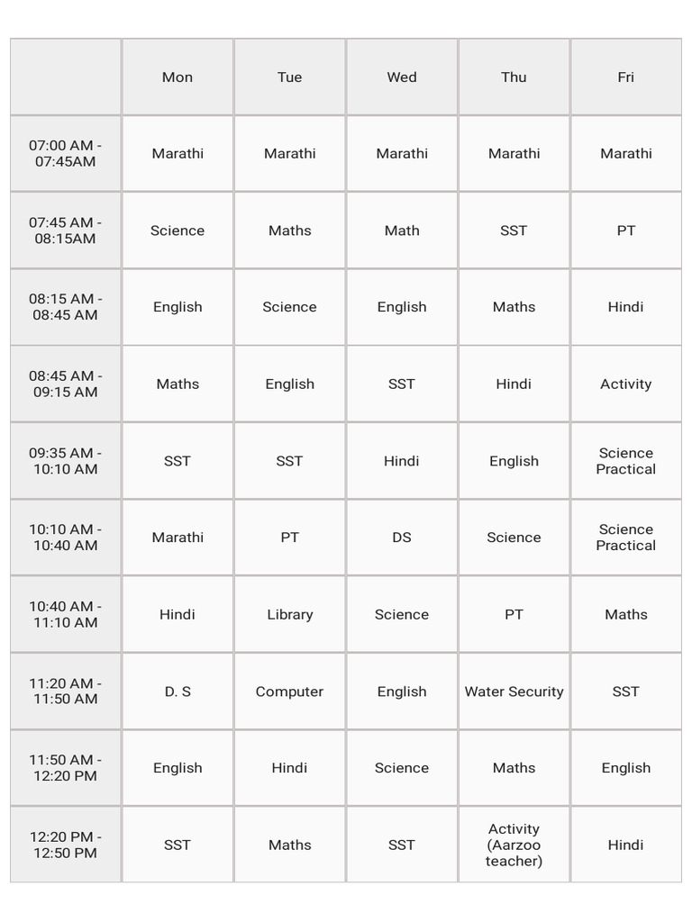 Timetable 29jan25 051208 | PDF