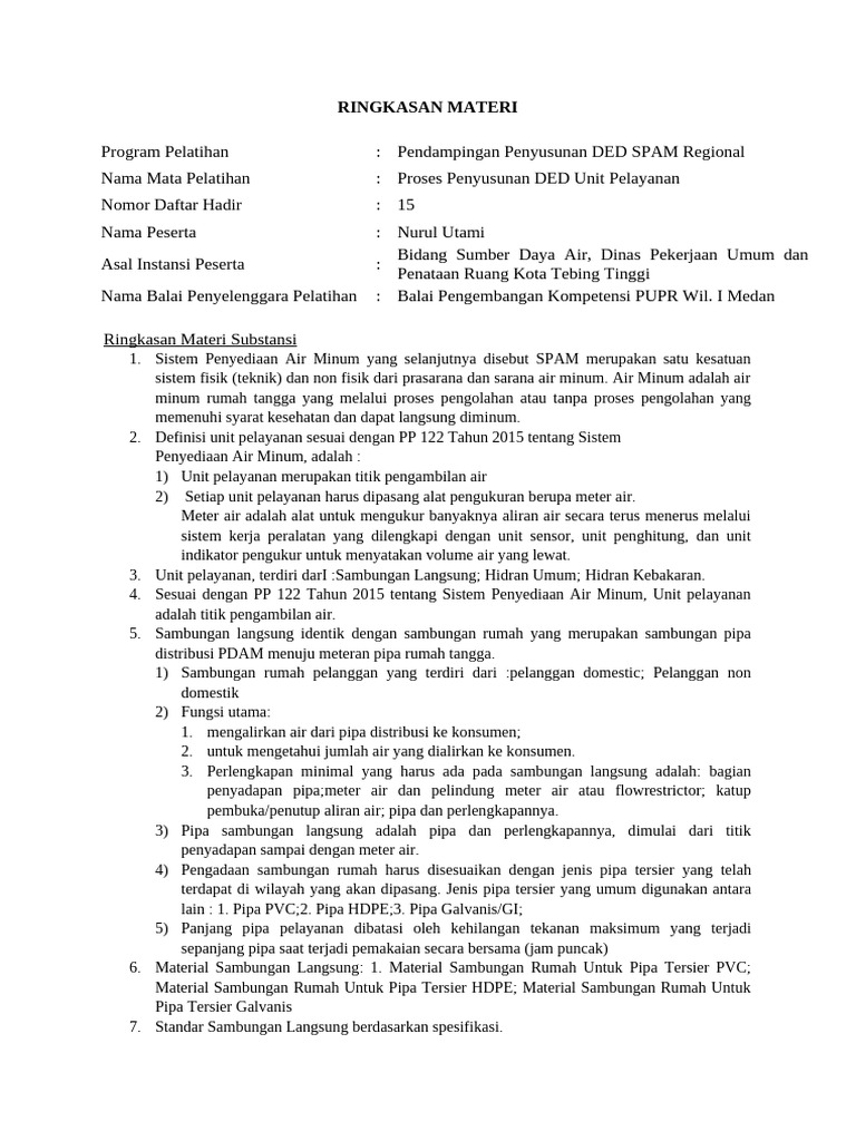 Nurul Utami-Proses Penyusunan DED Unit Pelayanan | PDF