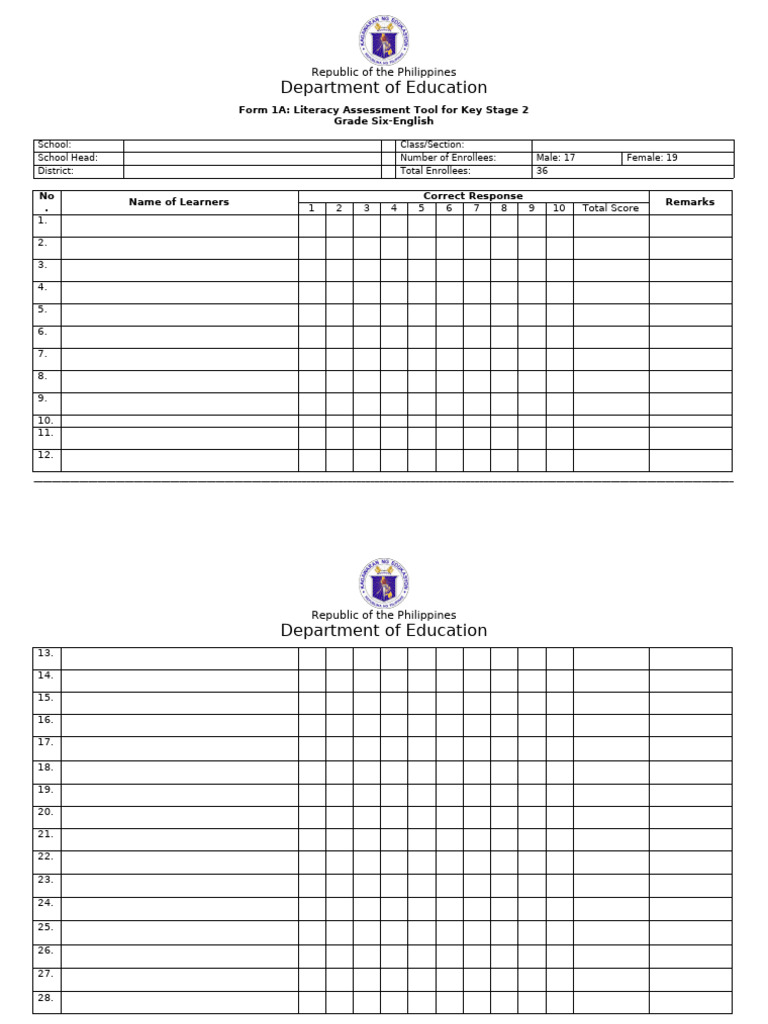 G6 Reading Validation Literacy Assessment Tool For KS 2 | PDF ...