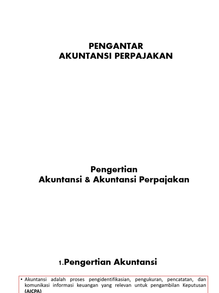 Gambaran Umum Dan Konsep Dasar Akuntansi Pajak - Suwardi | PDF