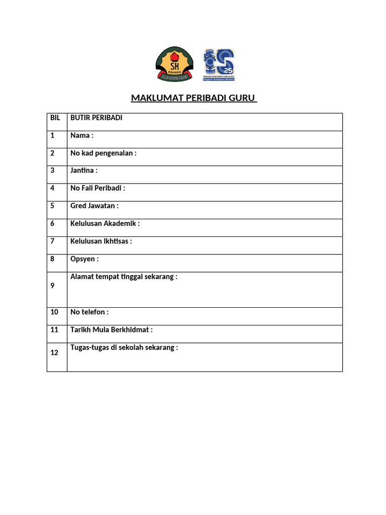 Maklumat Peribadi | PDF