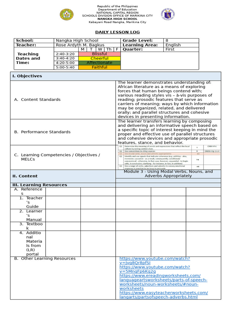 Module 3 - Using Modal Verbs, Nouns, and Adverbs Appropriately Part 2 ...
