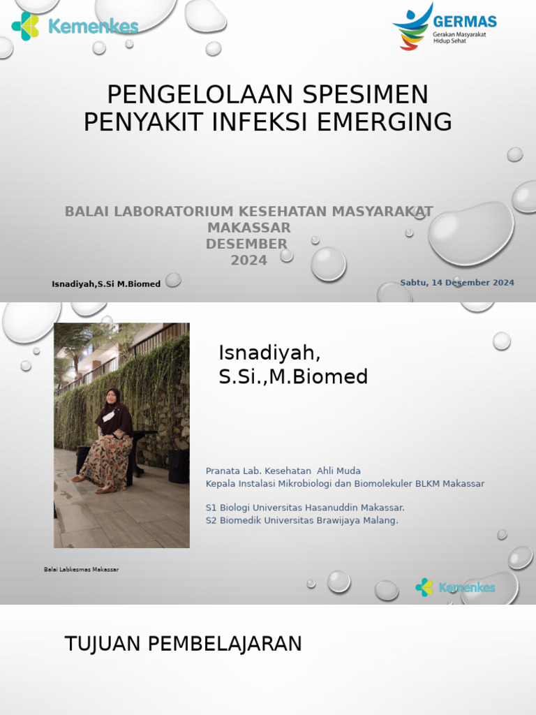 Pengelolaan Spesimen Penyakit Infeksi Emerging | PDF