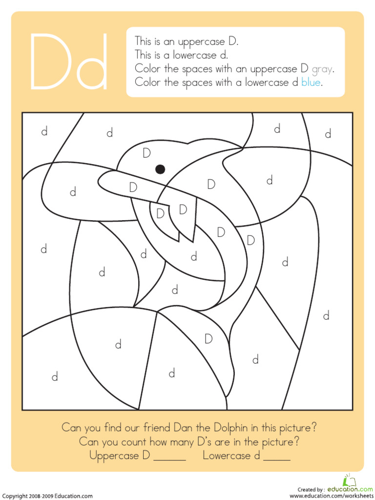 Color Hidden D Kindergarten | PDF