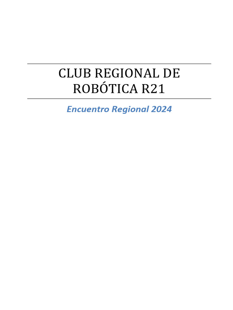 1 Reglamento Club de Robótica r21 2024 | PDF | Enseñando | Aprendizaje