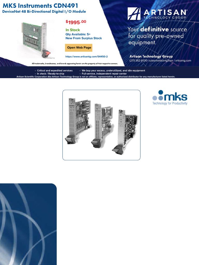 MKS Instruments CDN491R Datasheet 201772793317 | PDF | Input/Output ...