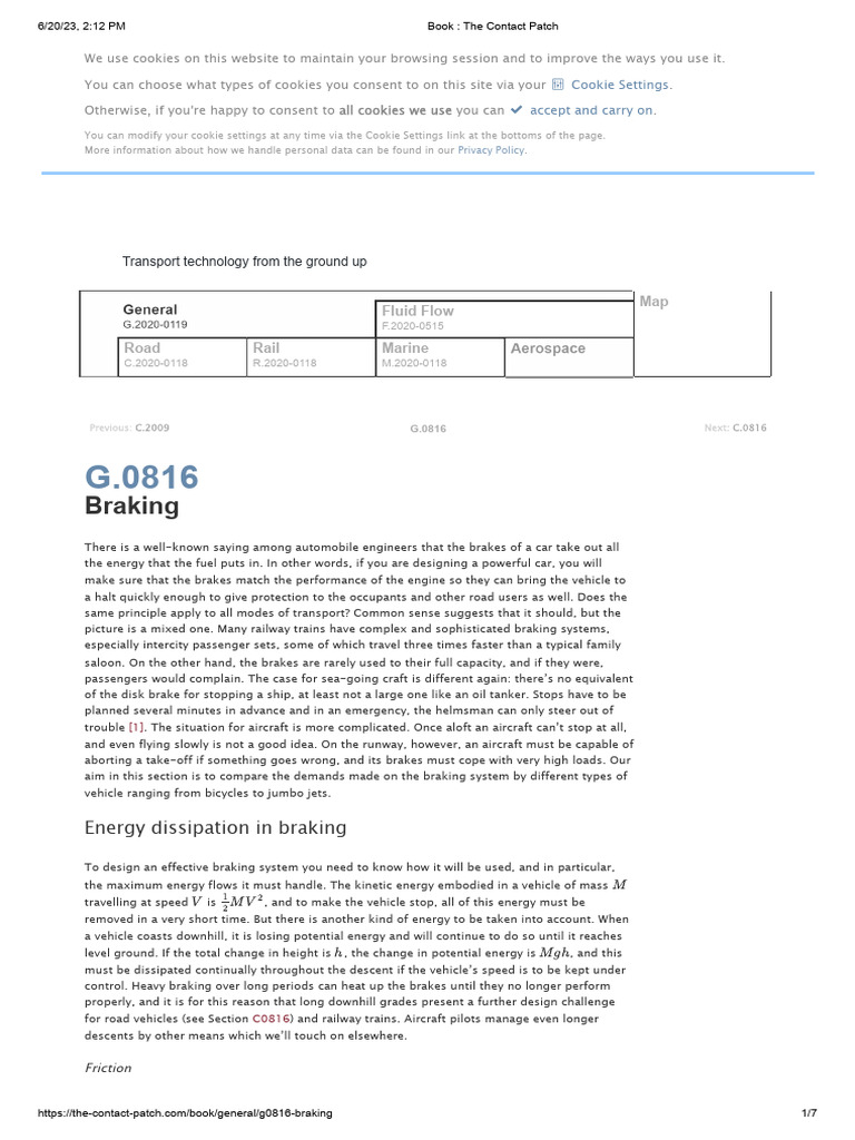 Book - The Contact Patch-G0816-Braking | PDF | Brake | Vehicles