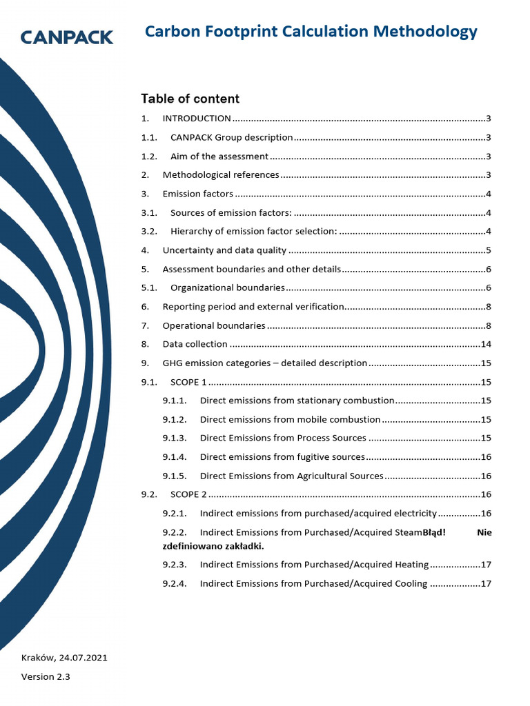 Carbon Footprint Calculation Guide | PDF | Carbon Footprint | Emission ...