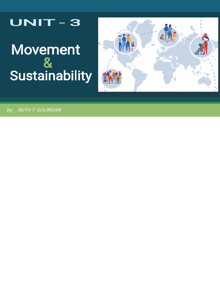 Unit 3 Lesson 9 Movement and Sustainability | PDF | Human ...