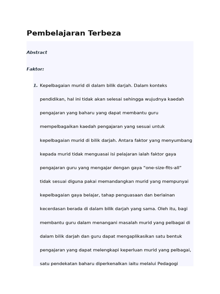 Pembelajaran Terbeza | PDF