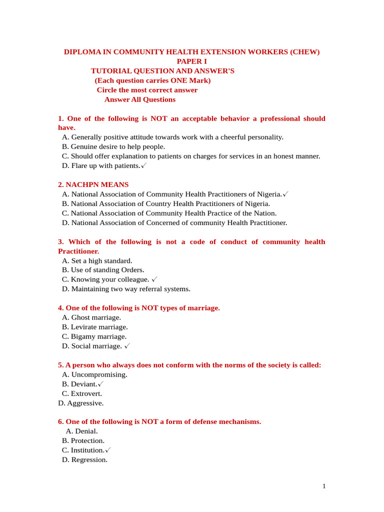 National Exams Tutorial Question Paper I - Ii & Iii-1 | PDF ...