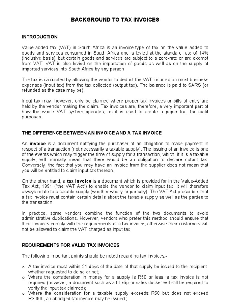 Vat+ +New+Requirements+for+Tax+Invoices | PDF | Value Added Tax | Invoice