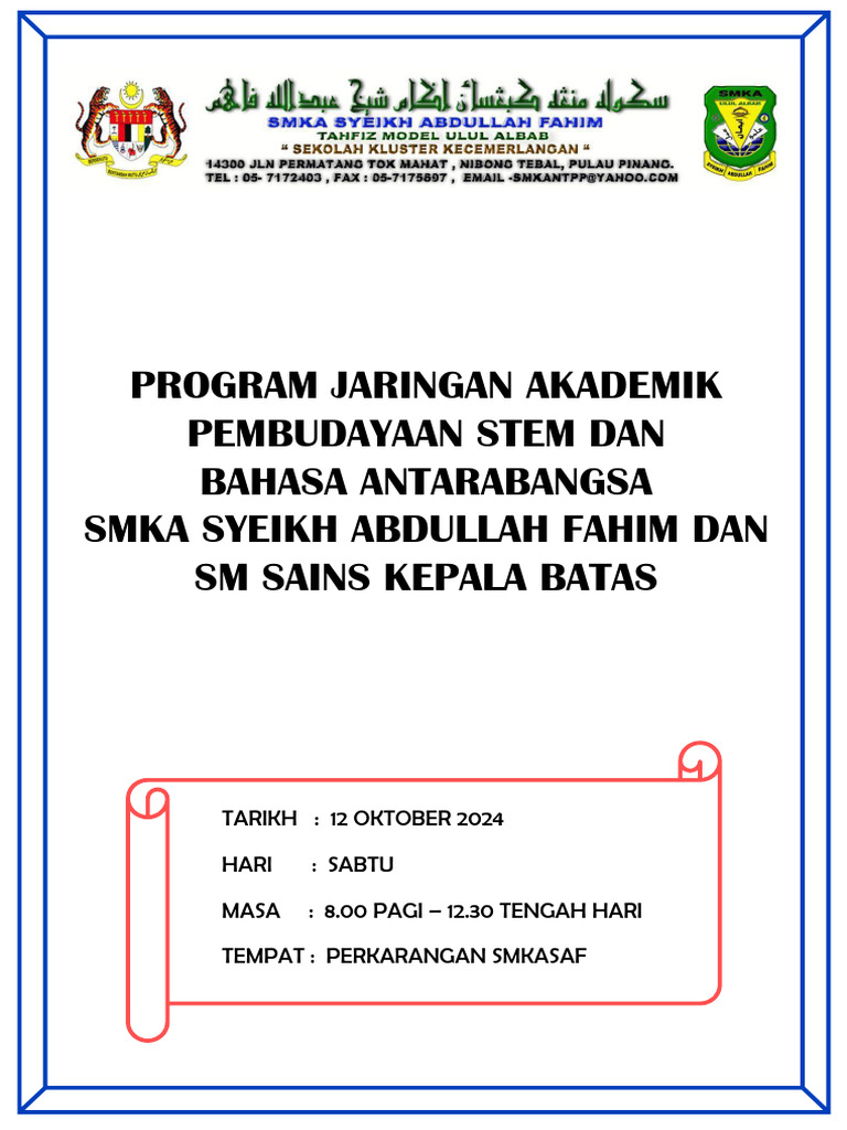 Laporan Dokumentasi Program Stem Saf Sakba | PDF
