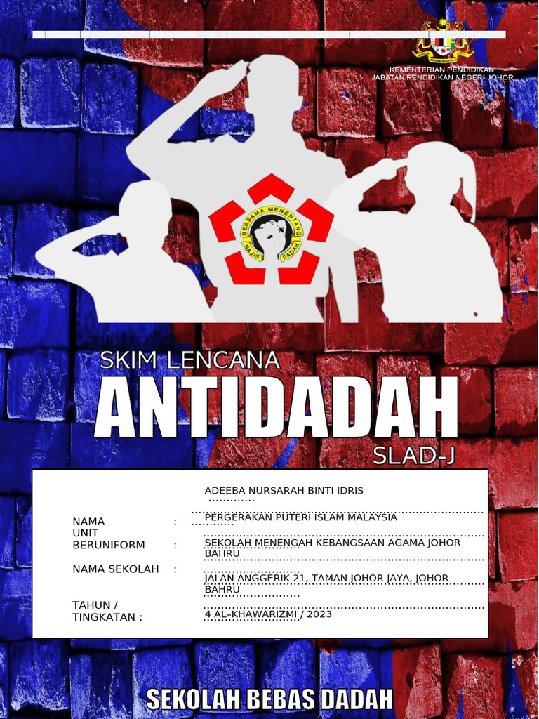 BUKU LOG SLAD SM NEGERI JOHOR 2023 ADEEBA PPDa SLAD | PDF