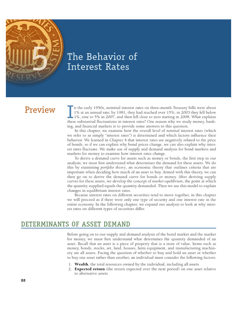 5_Chap_Asset Demand theory | PDF | Financial Risk | Interest