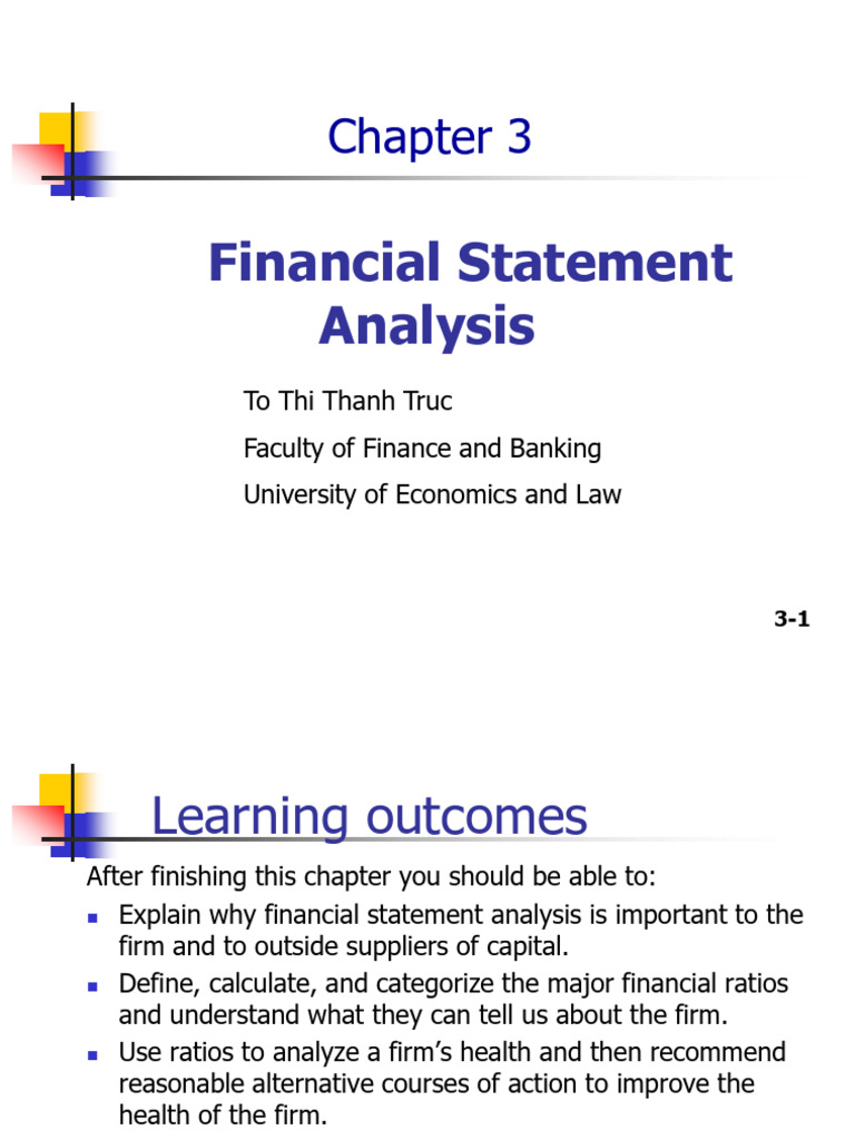 Chapter3 - Financial Statements Analysis | PDF | Price–Earnings Ratio | Equity (Finance)