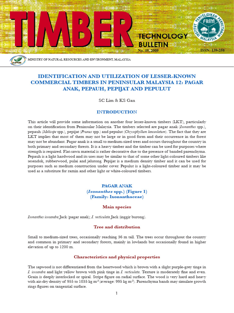 Literasi - 11 - Ixonanthes | PDF | Wood | Trees