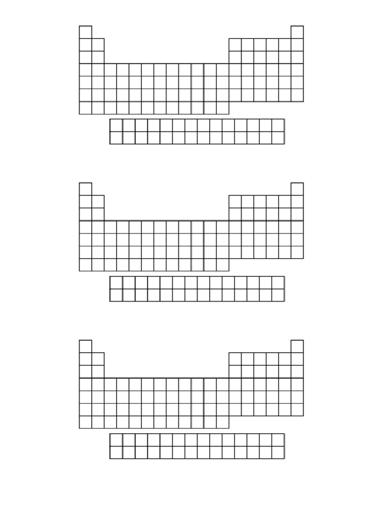 Tabla Periodica Muda - para Imprimir | PDF
