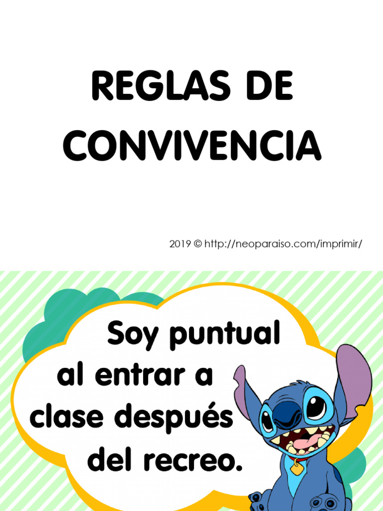 Reglas de Conviviencia Lilo y Stitch - Unlocked | PDF