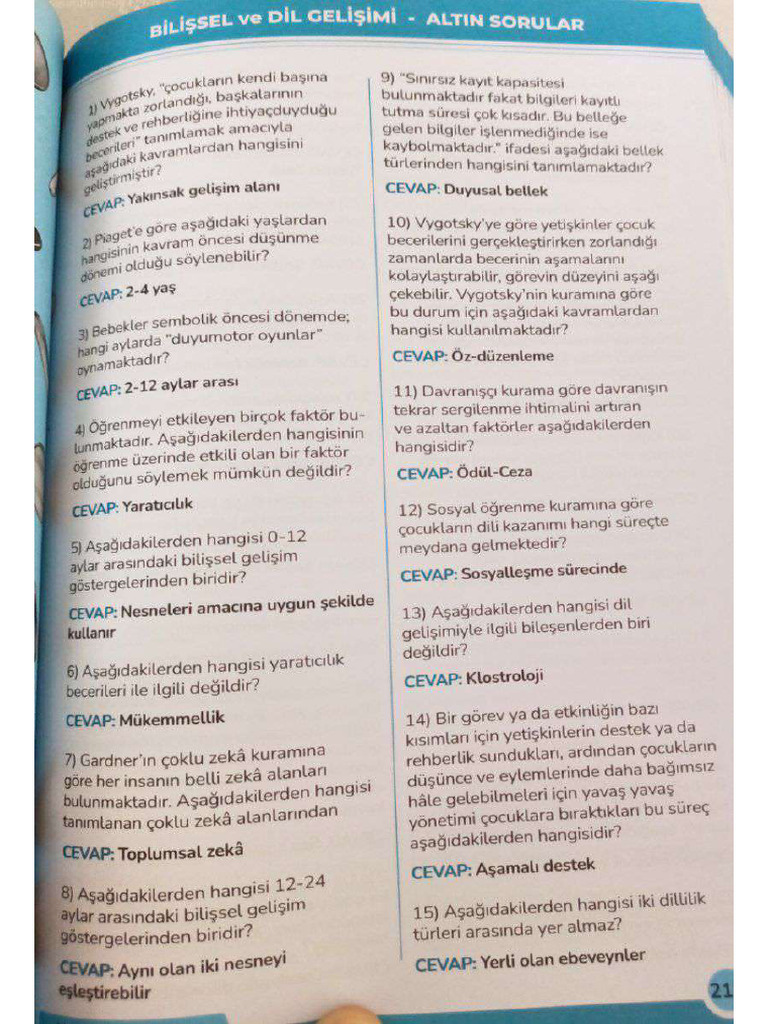 2.sınıf Bahar Dönemi Final Kısmı Altın Sorular | PDF