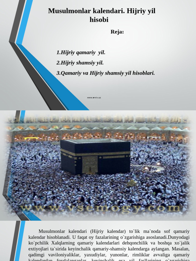 3-Mavzu Xijriy Yil Hisobi | PDF