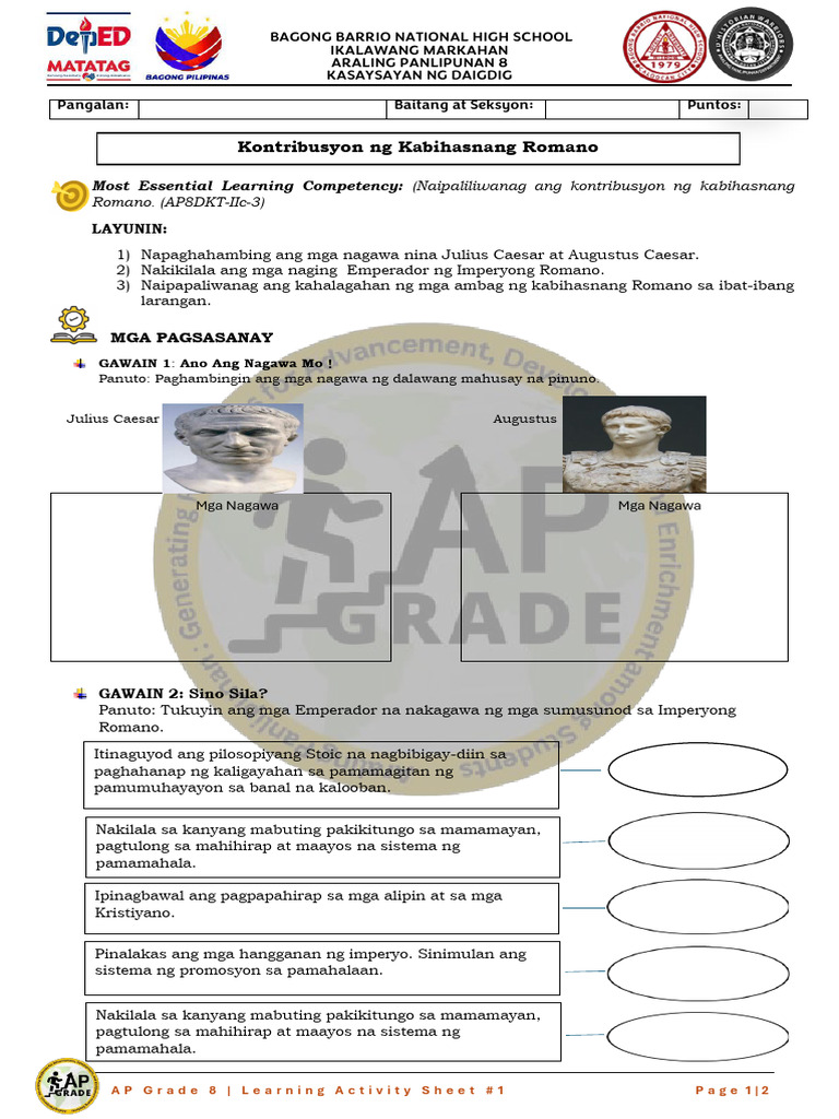 APGRADE-8-LAS-Week - 4 | PDF