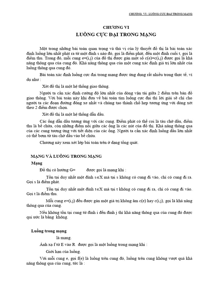 CHUONG4 (Luong Cuc Dai Trong Mang) | PDF