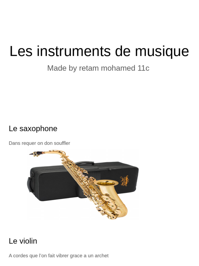 Classification des instruments de musique | PDF