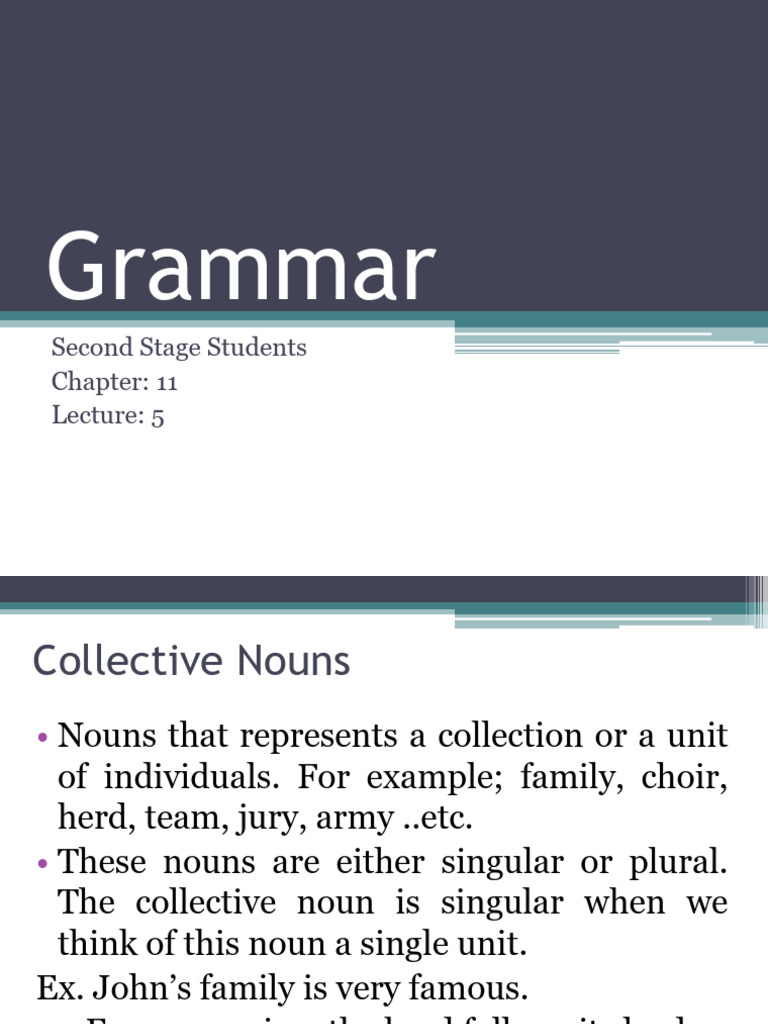 Understanding Collective Nouns in Grammar | PDF