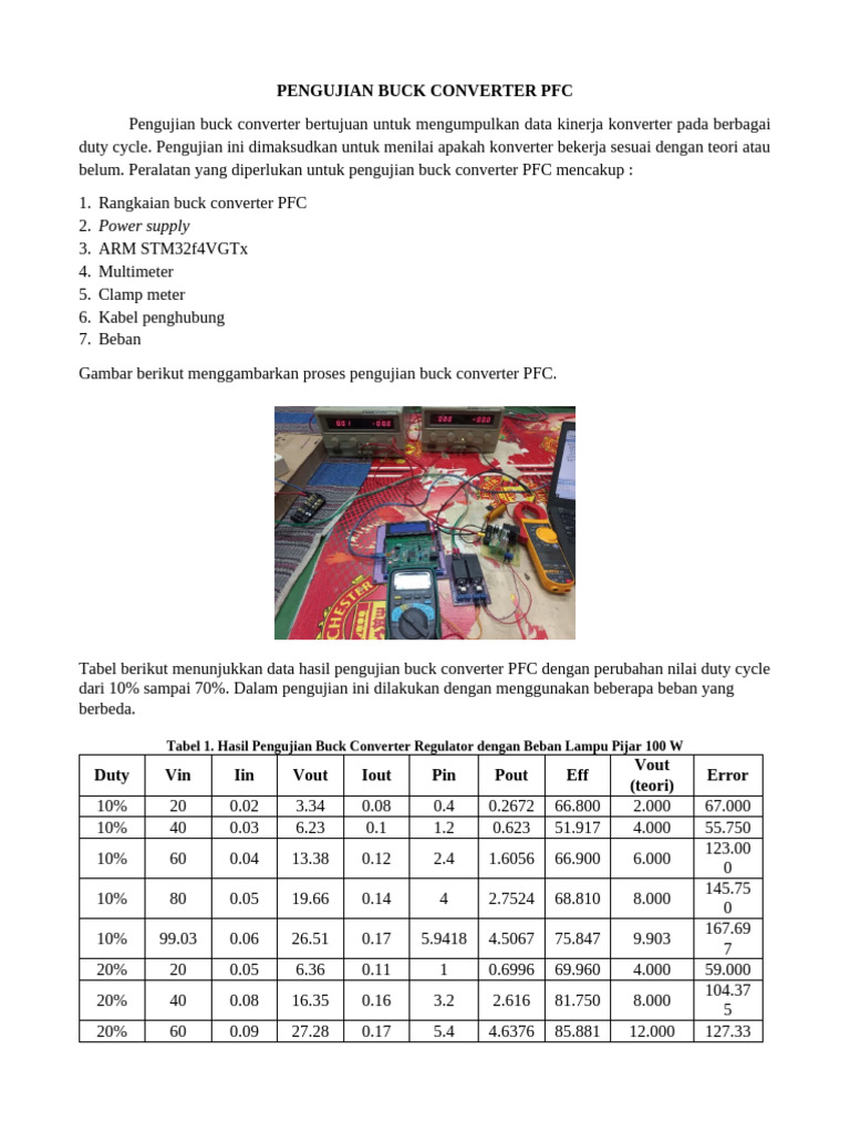 Pengujian Buck Converter PFC | PDF
