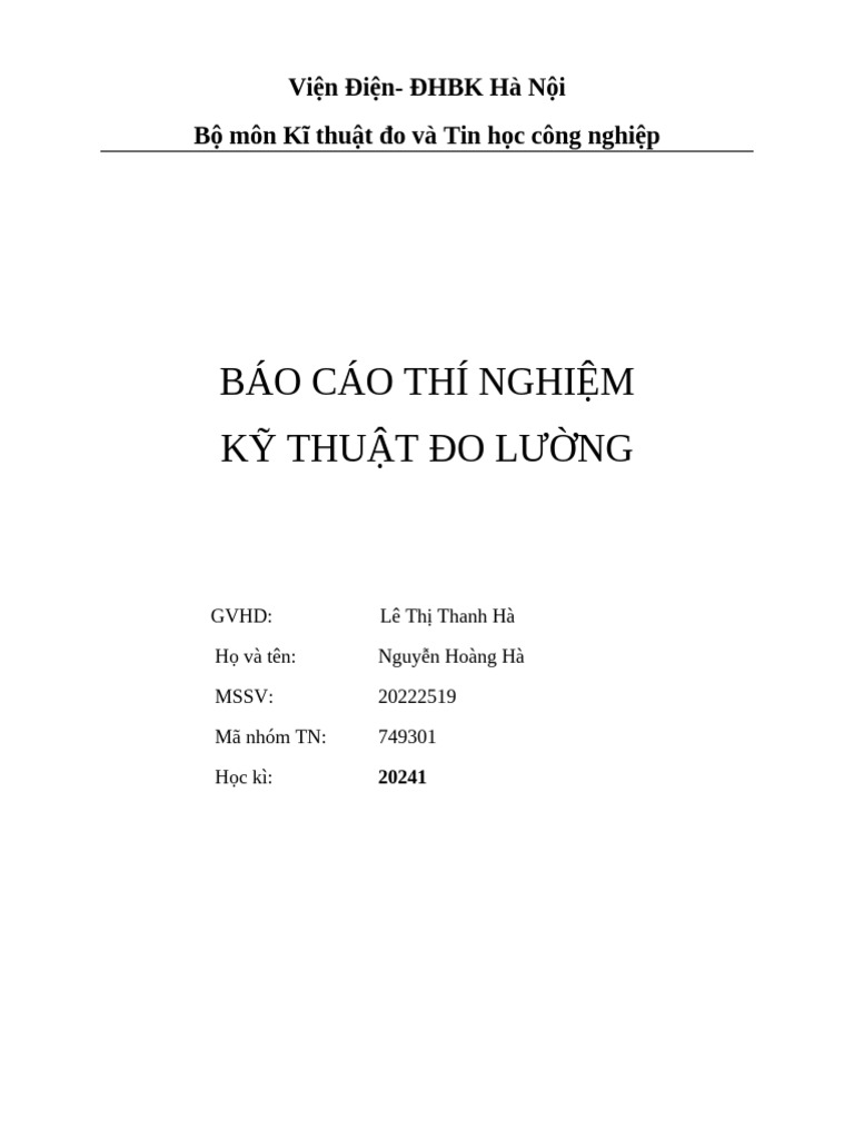 Bao Cao Thi Nghiem KTDL | PDF