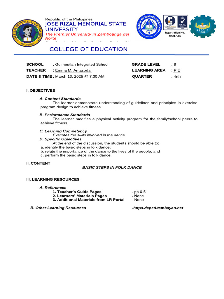 Basic Steps in Folk Dance - 063647 | PDF | Dances | Foot