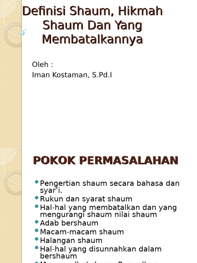 Panduan Lengkap Shaum Ramadhan | PDF