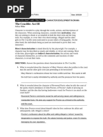 Character Traits of Elizabeth Proctor Essay | PDF