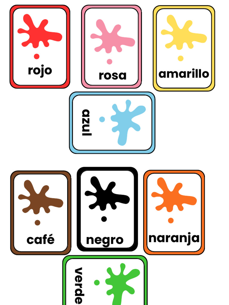 Tarjetas Educativas de Los Colores Vocabulario Colorido | PDF