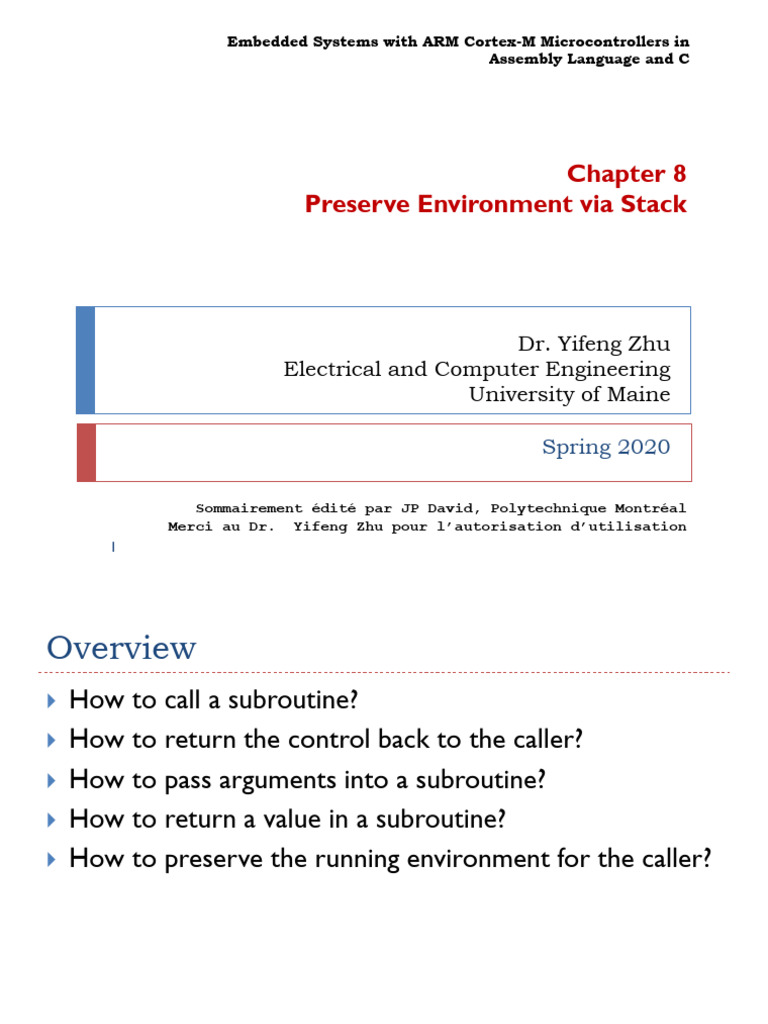 Chapter 08 ARM Subroutines 2 Stack Perserve Environment Edited Aeaf92d58543017f4fcd644e47e08ccf ...