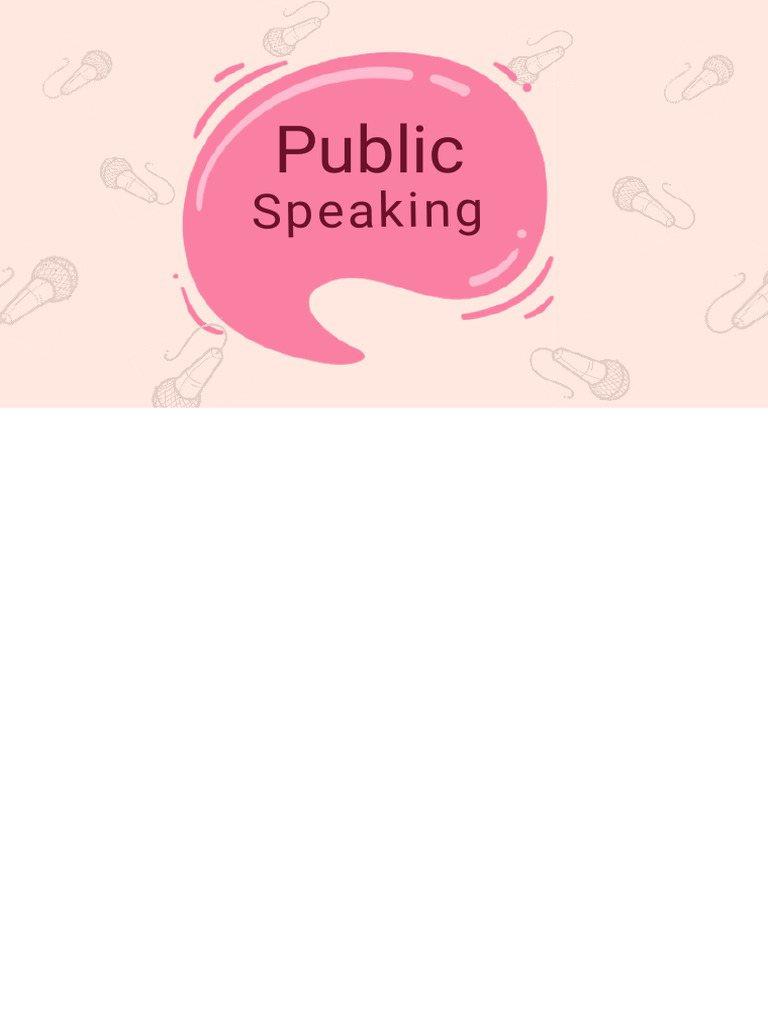 Public Speaking | PDF | Public Speaking | Learning