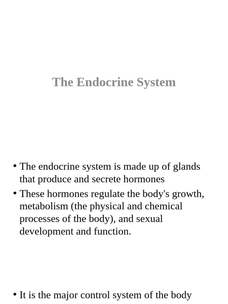 Understanding the Endocrine System | PDF | Hormone | Endocrine System