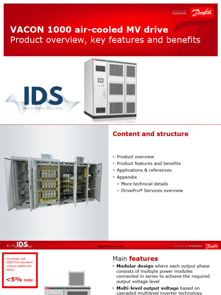 MV Drive VACON 1000 Sales IDS | PDF | Electric Motor | Power Supply