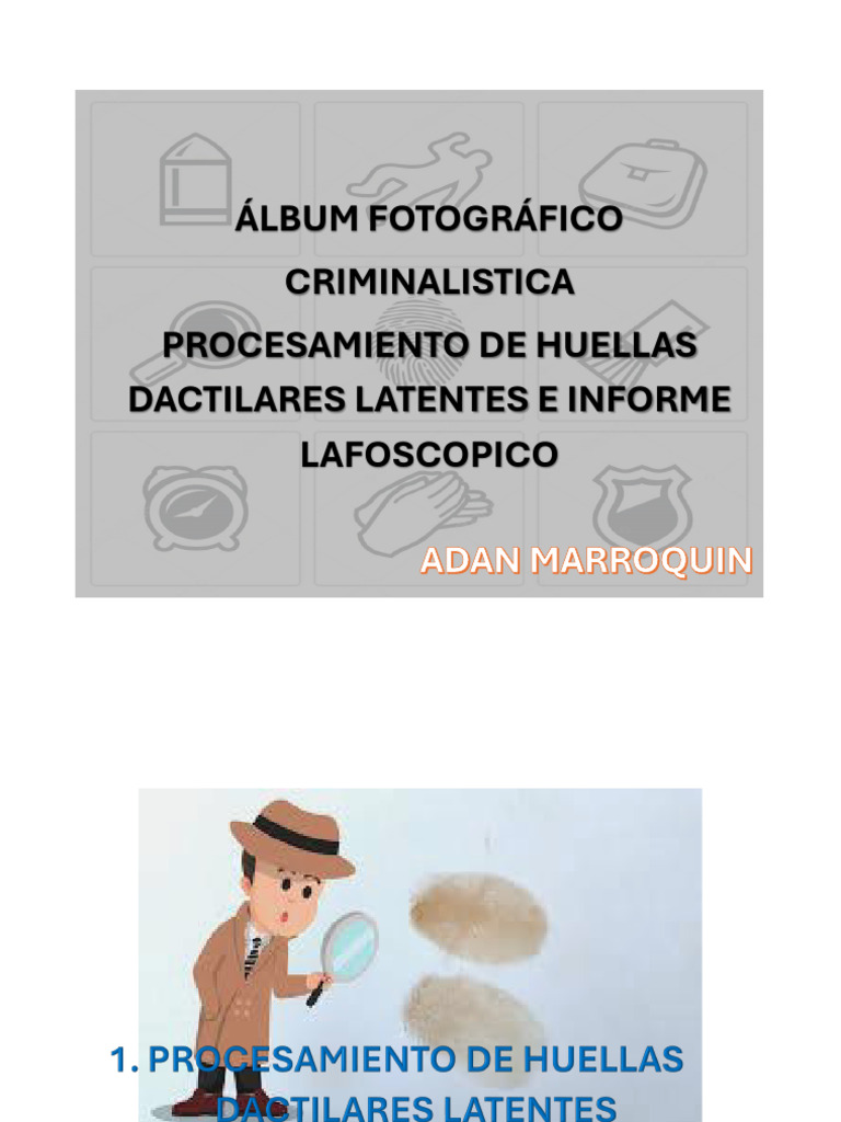 Procesamiento de Huellas Dactilares en Criminalística | PDF | Huella ...