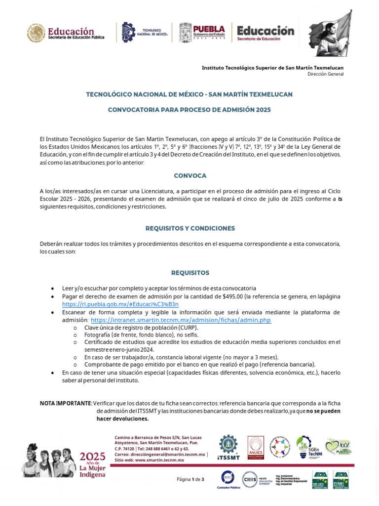 Convo Admi 2025 | PDF