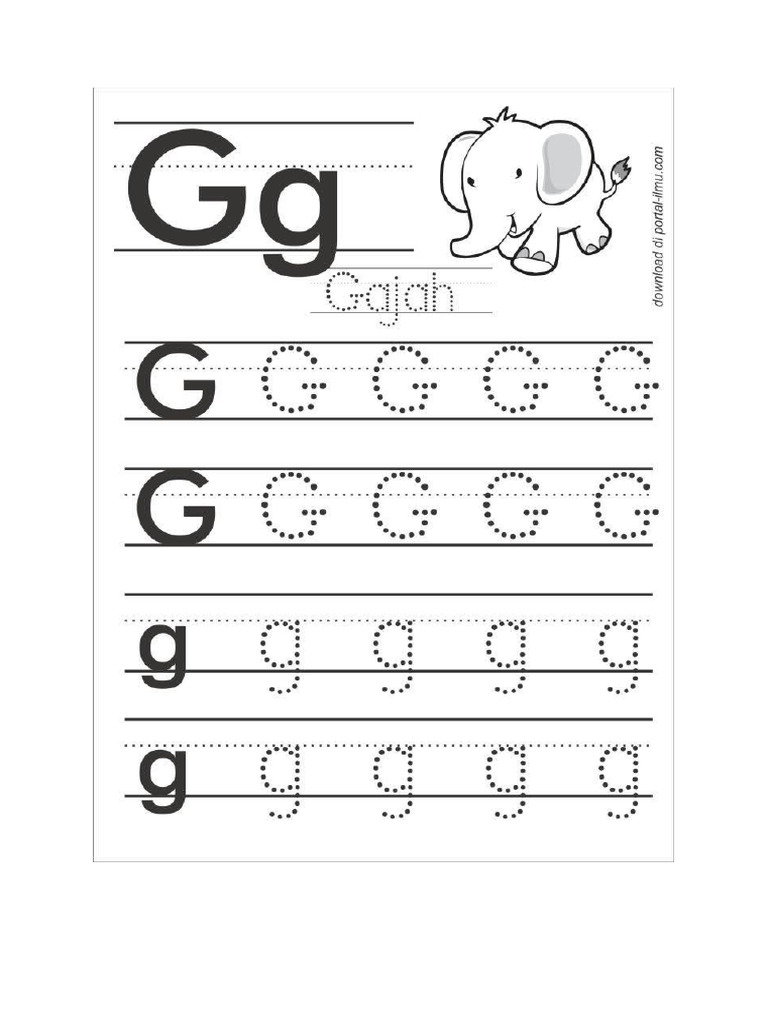 latihan menulis huruf anak TK | PDF
