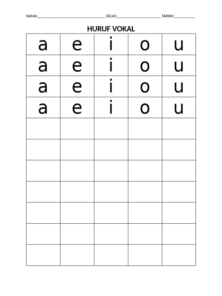 Huruf Vokal | PDF